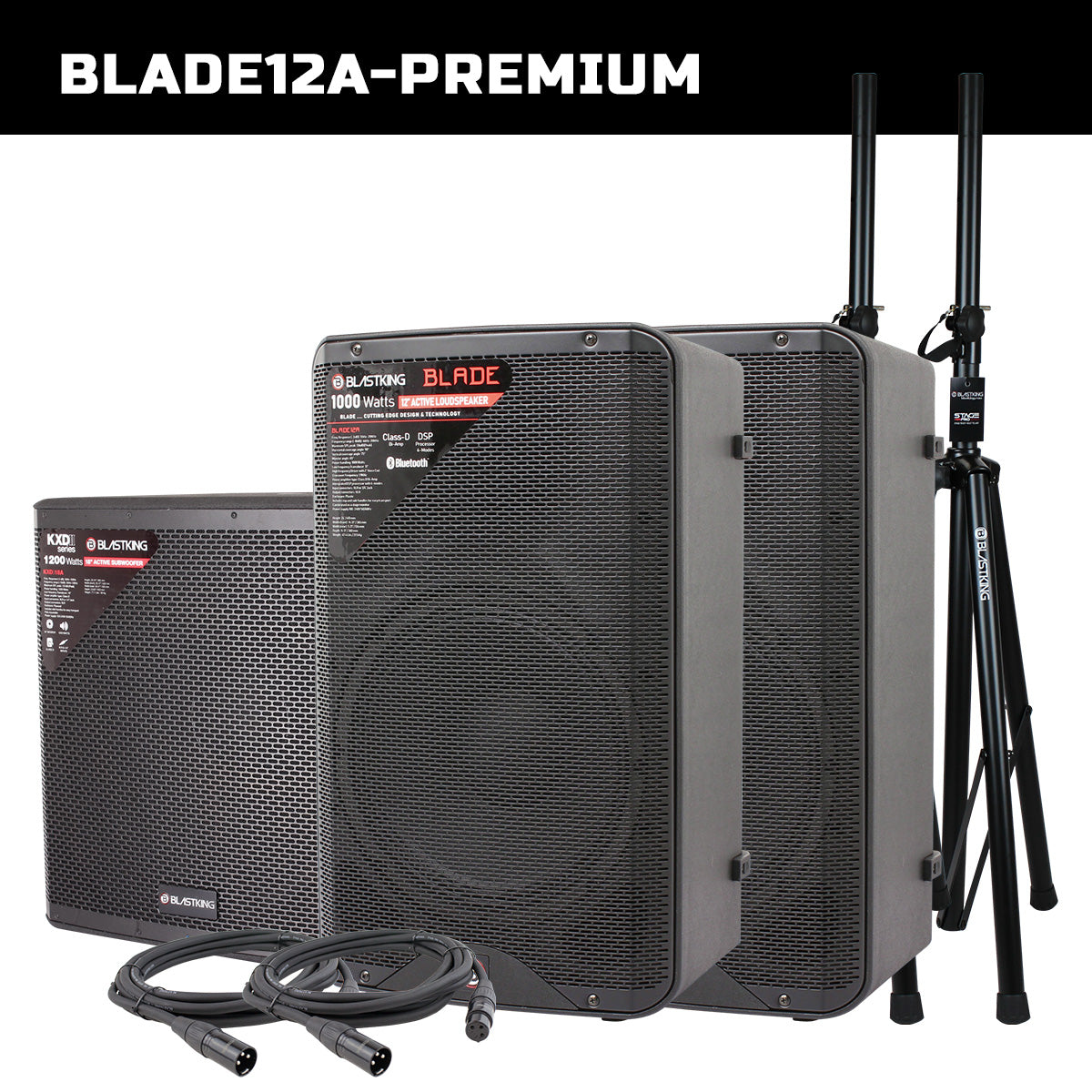 Speaker Combo Kit, 12” Active Loudspeakers 1000w (2) + 18" Active ...