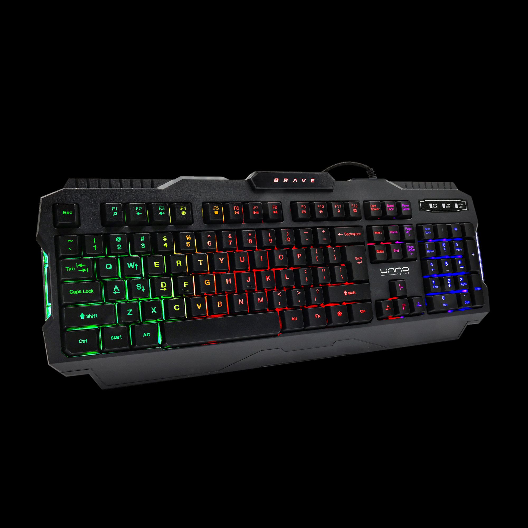 Unno Tekno Brave Usb Keyboard for Gaming KB6781BK – mayaselectronics.BZ