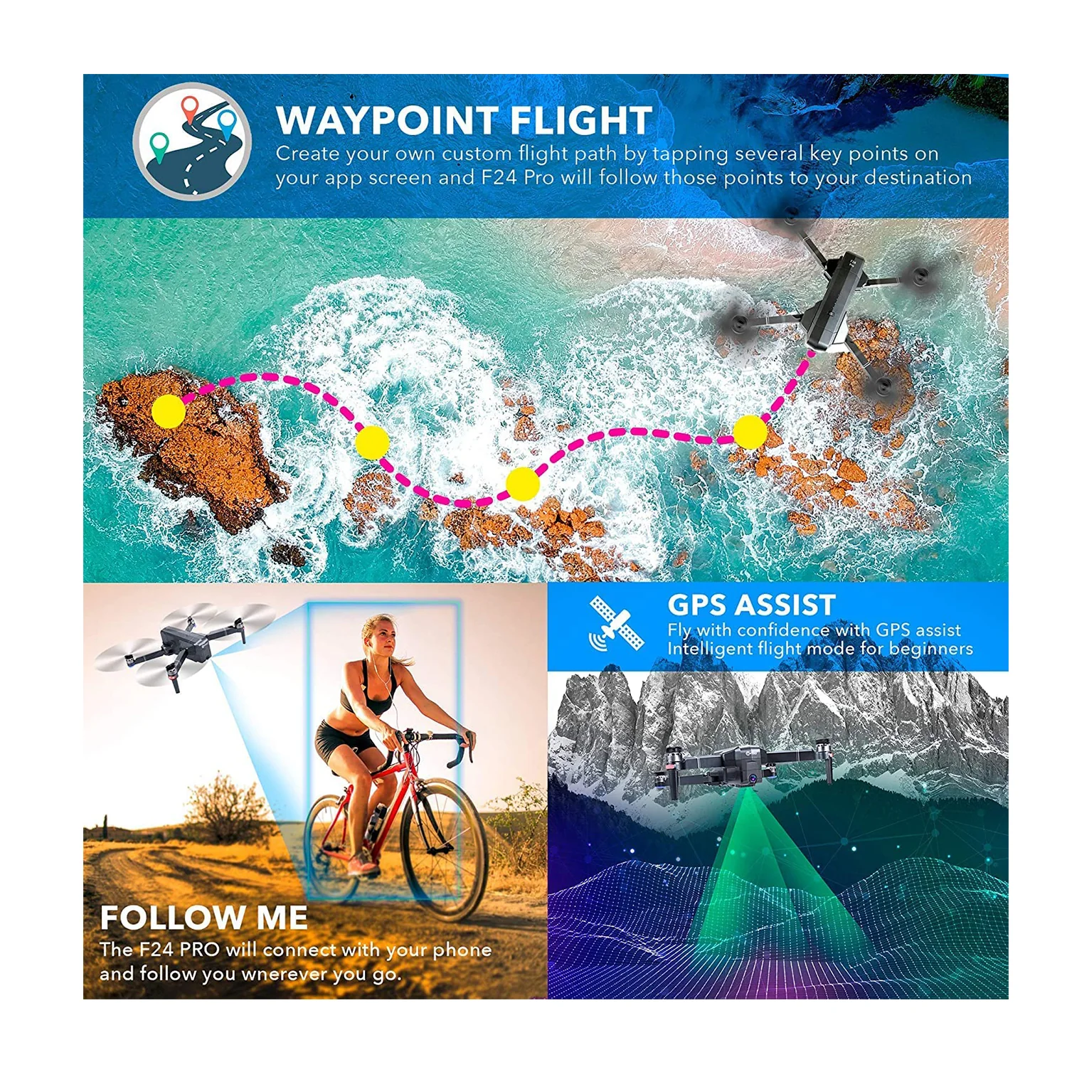 Contixo F24 Pro Drone with 4K Camera – mayaselectronics.bz