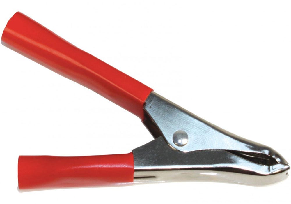 Battery Clips ,20 Amps ,3-1/4", (75mm) Red - mayaselectronics.bz