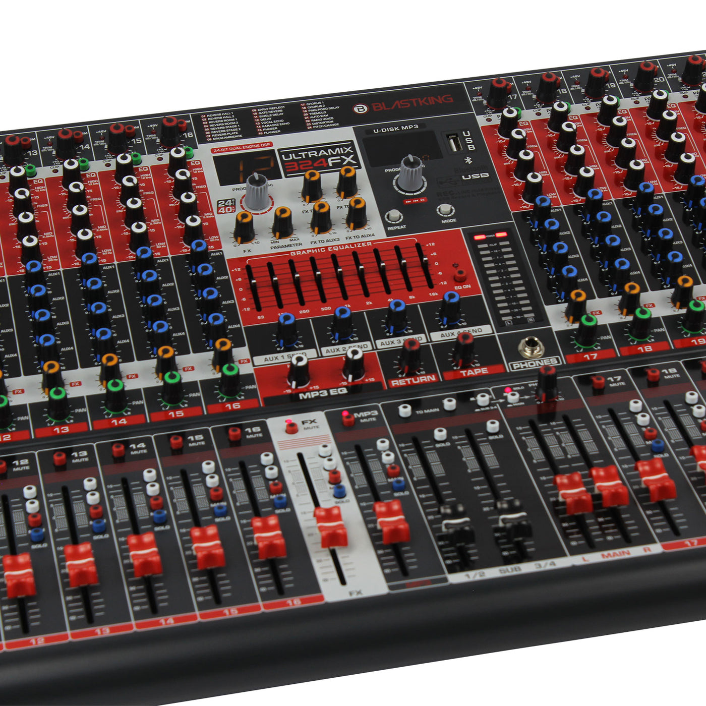 Mixer, Audio, Analog, Stereo, 32 Channel, Blastking - mayaselectronics.bz
