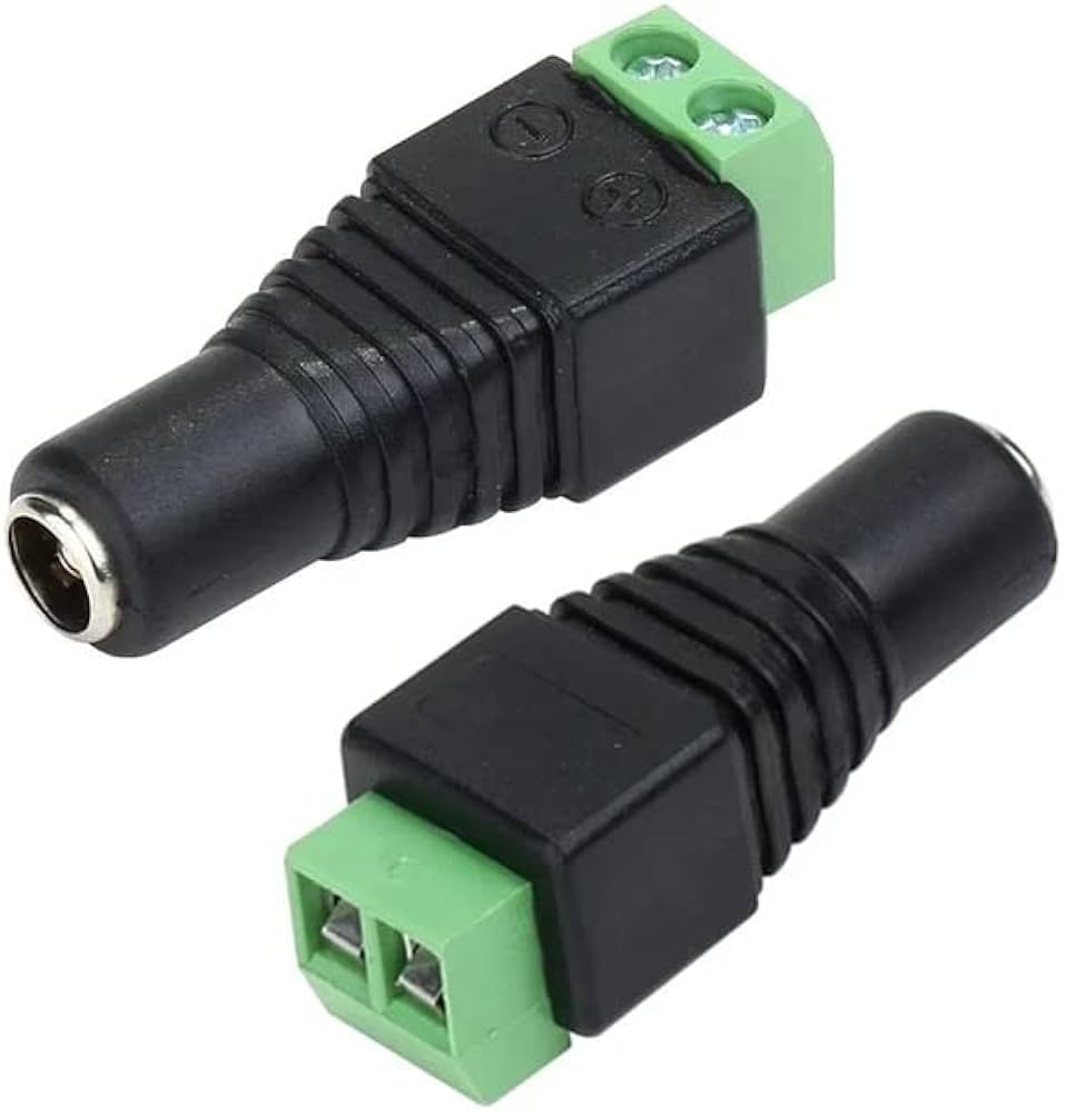 Connector End, Power, DC, CCTV, Female, 2.1mm x 5.5mm - mayaselectronics.bz