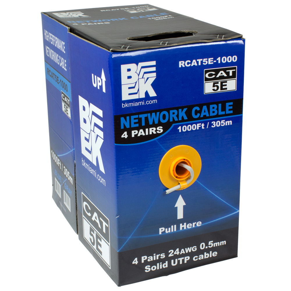 Cable, Network CAT5e, Gray, BK (blue box) - mayaselectronics.bz