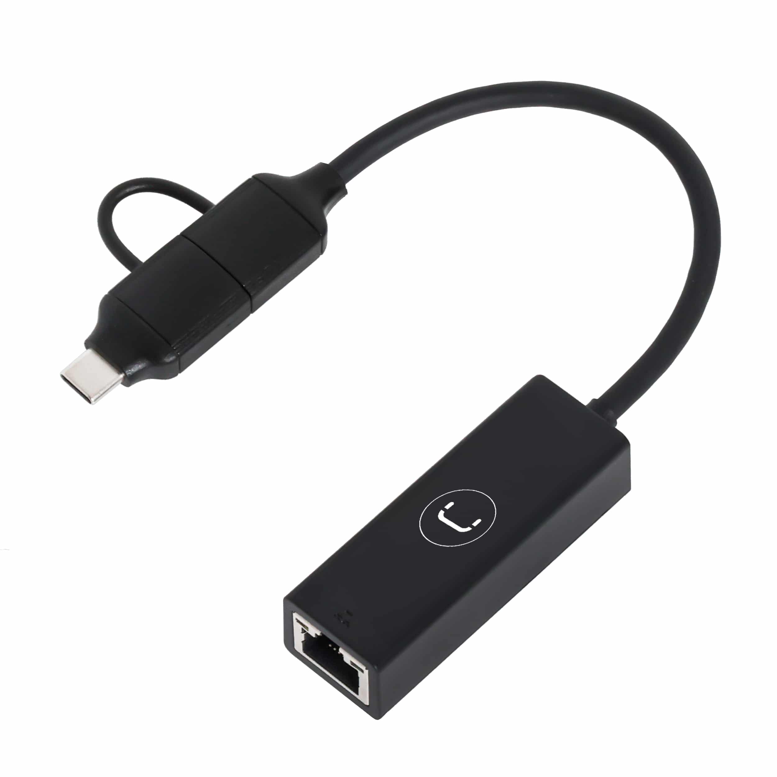 Converter, LAN (RJ-45) to USB Type A & C, Unno Tekno - mayaselectronics.bz