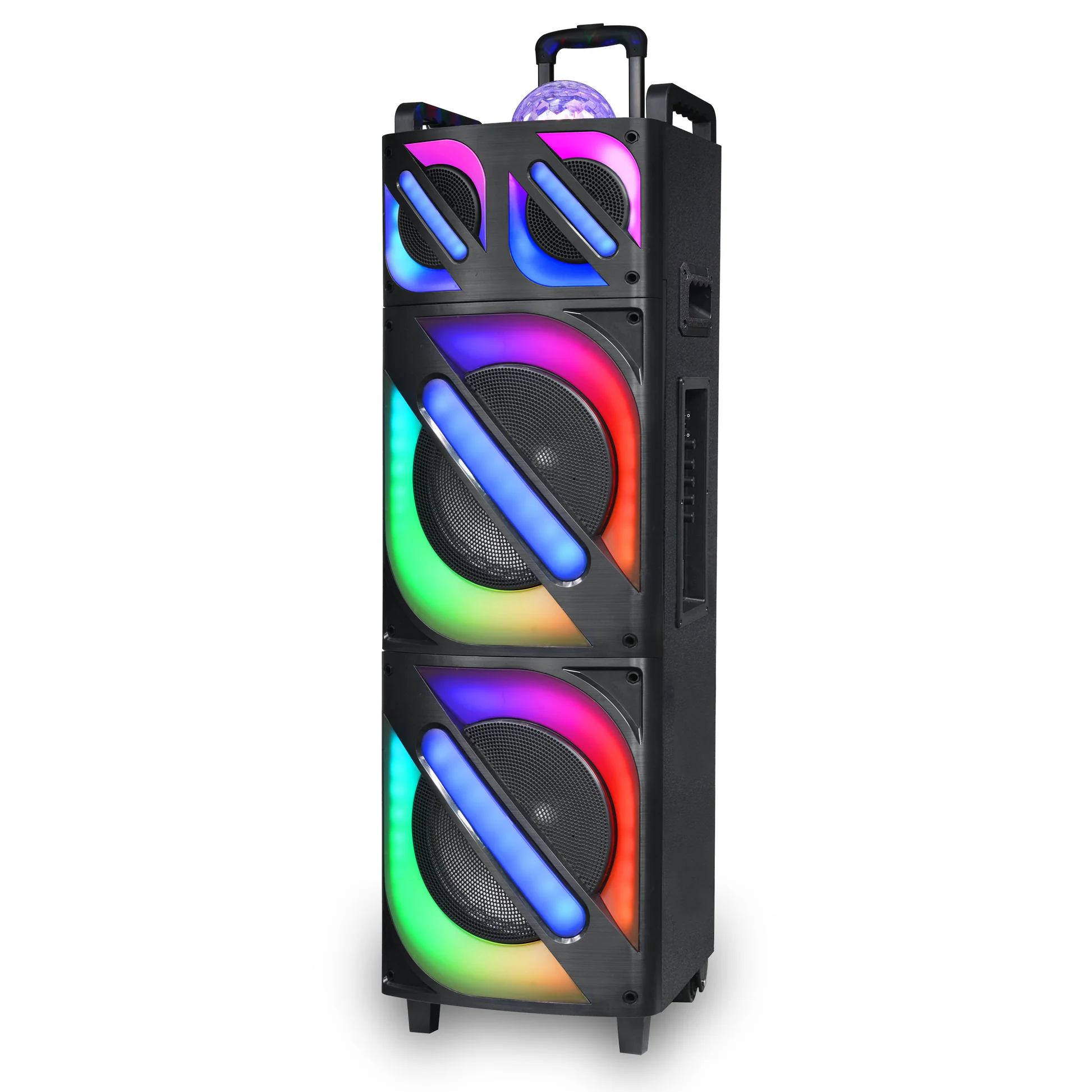 DISCO-2121 Speaker, Wireless, BT, Dual 12”, Party Lights, Karaoke ...