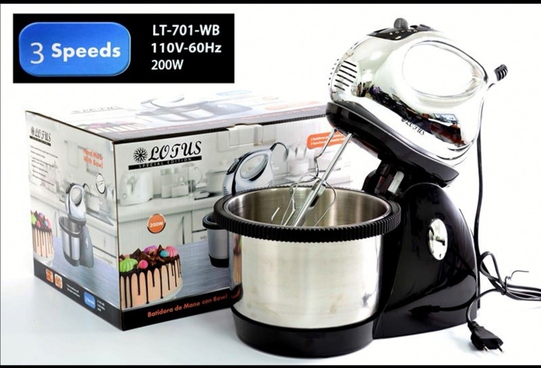 Mixer, Hand, w/ Bowl,3-speed ,200w, Lotus - mayaselectronics.bz