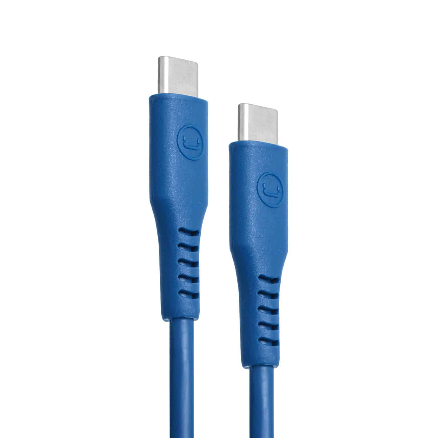 Cable, Charging, USB Type-C to USB Type-C, 5ft, Blue, Unno Tekno ...
