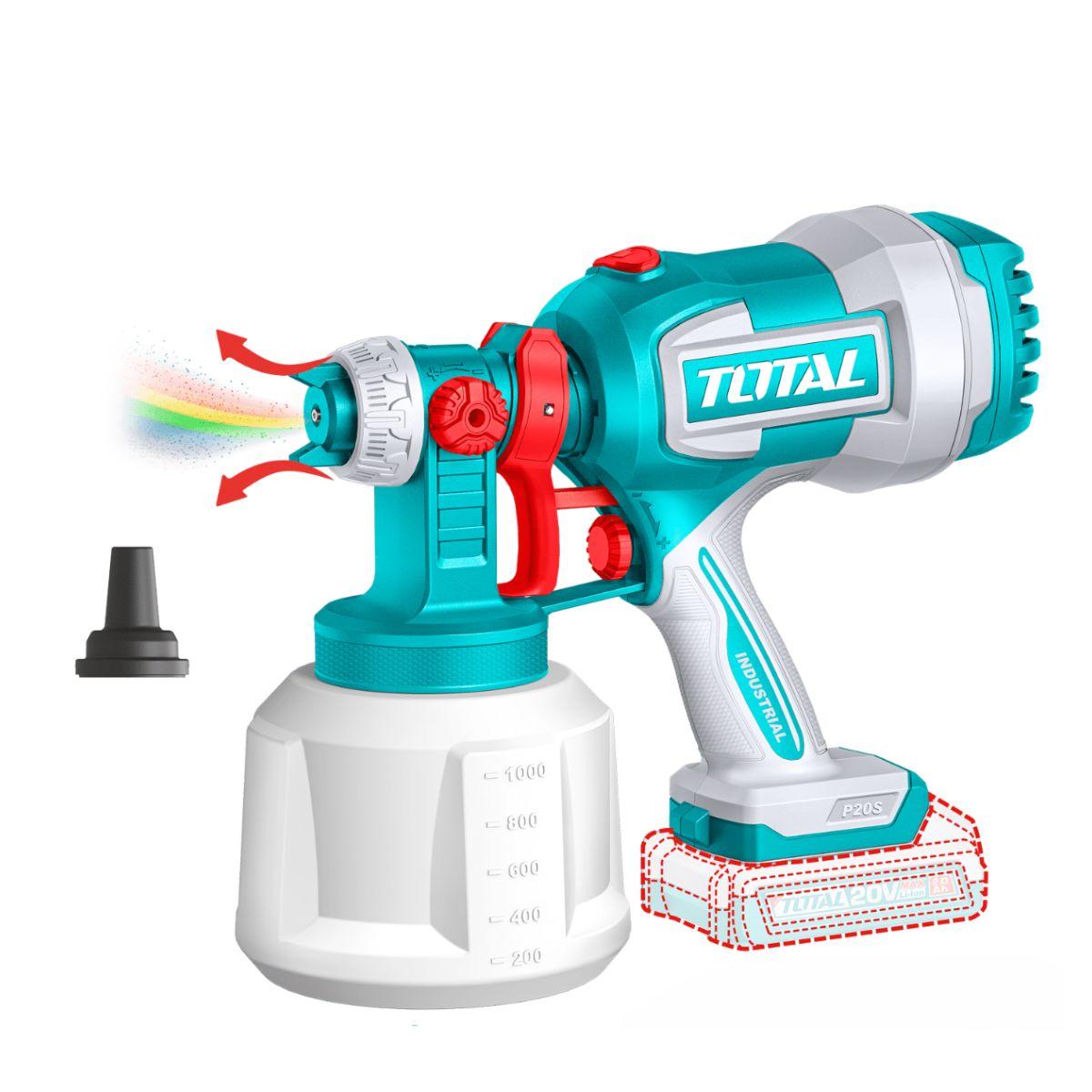 Spray Gun, 800mL / min, Cordless, 20v, Total (tool only ...
