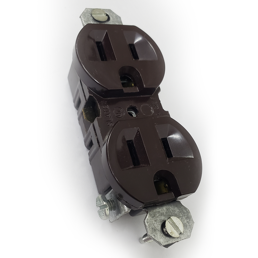 Outlet, Flush Mount, Double Socket, 15A 125V, Backstab Terminals ...