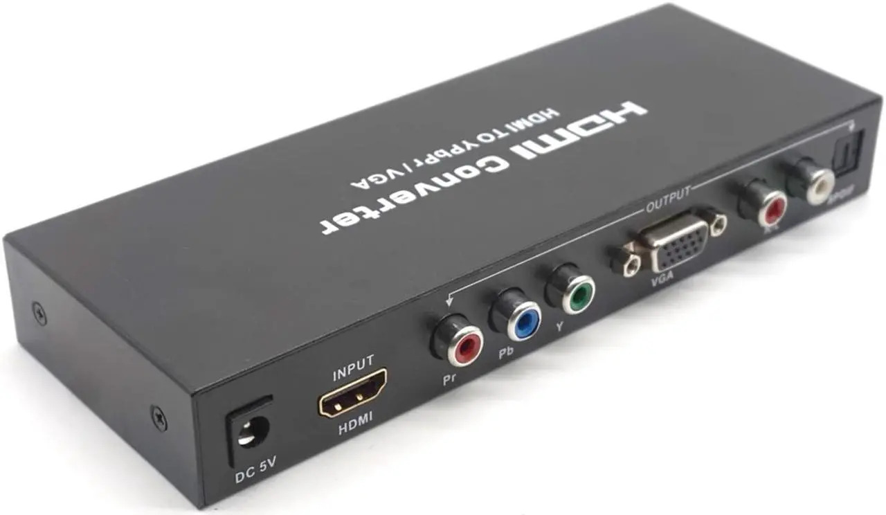 Converter, Video, Input: HDMI. Output: Component RCA + VGA +RCA Audio ...