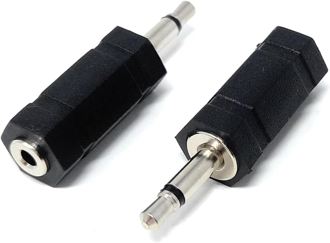 3.5mm Mono Jack Male to 3.5mm Mono Jack Socket Female Adapter ...