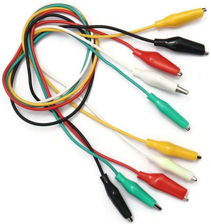 Cables, Electronic Splice, w/ Alligator clips, 10pc - mayaselectronics.bz