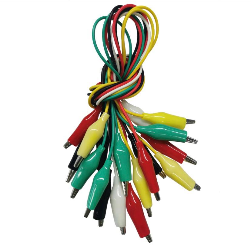 Cables, Electronic Splice, w/ Alligator clips, 10pc - mayaselectronics.bz