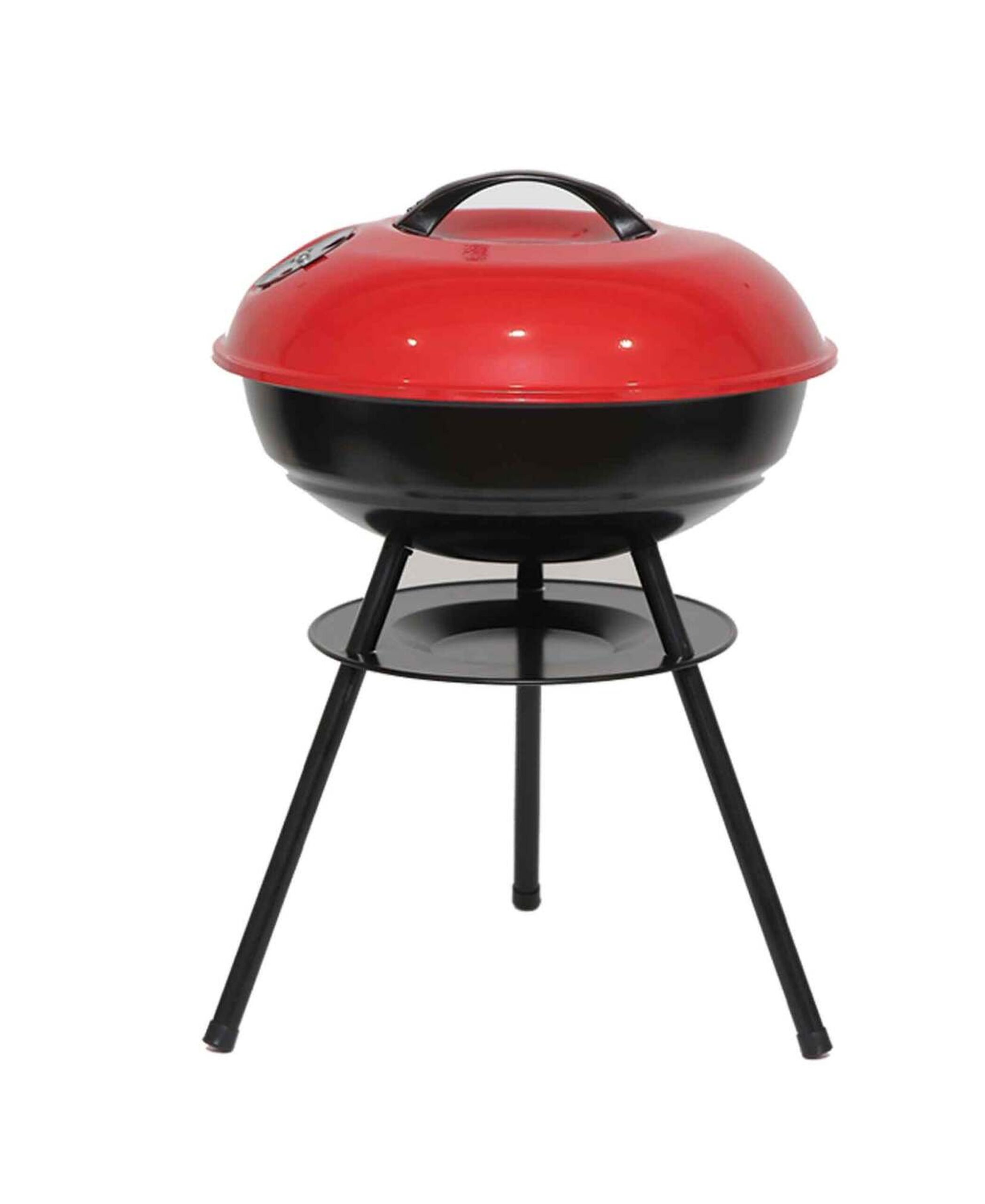 Grill, Portable, BBQ, Round, 14'', Red - mayaselectronics.bz