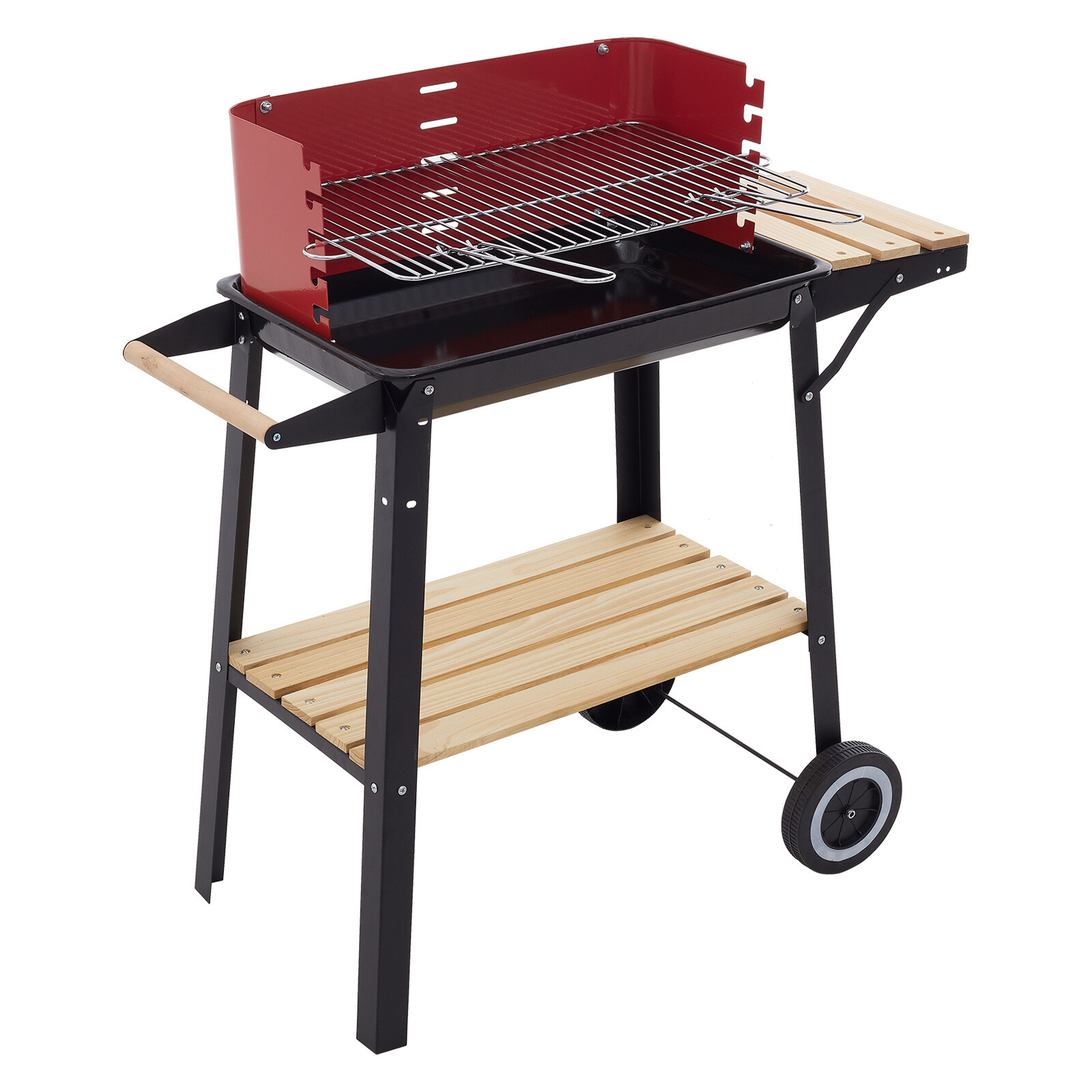 Grill, Portable, BBQ, Rectangular, w/ Wheel - mayaselectronics.bz