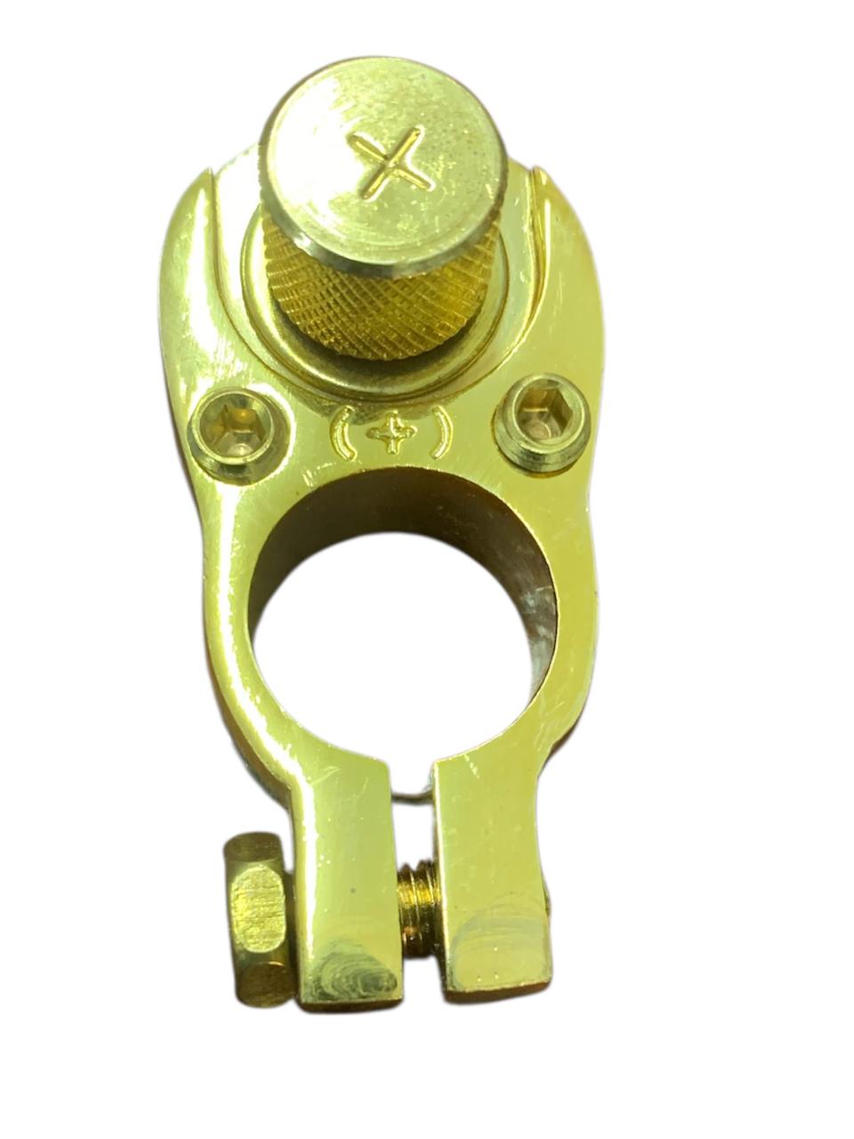 Battery Terminal Clamp, Gold-Plated Brass, Car - mayaselectronics.bz