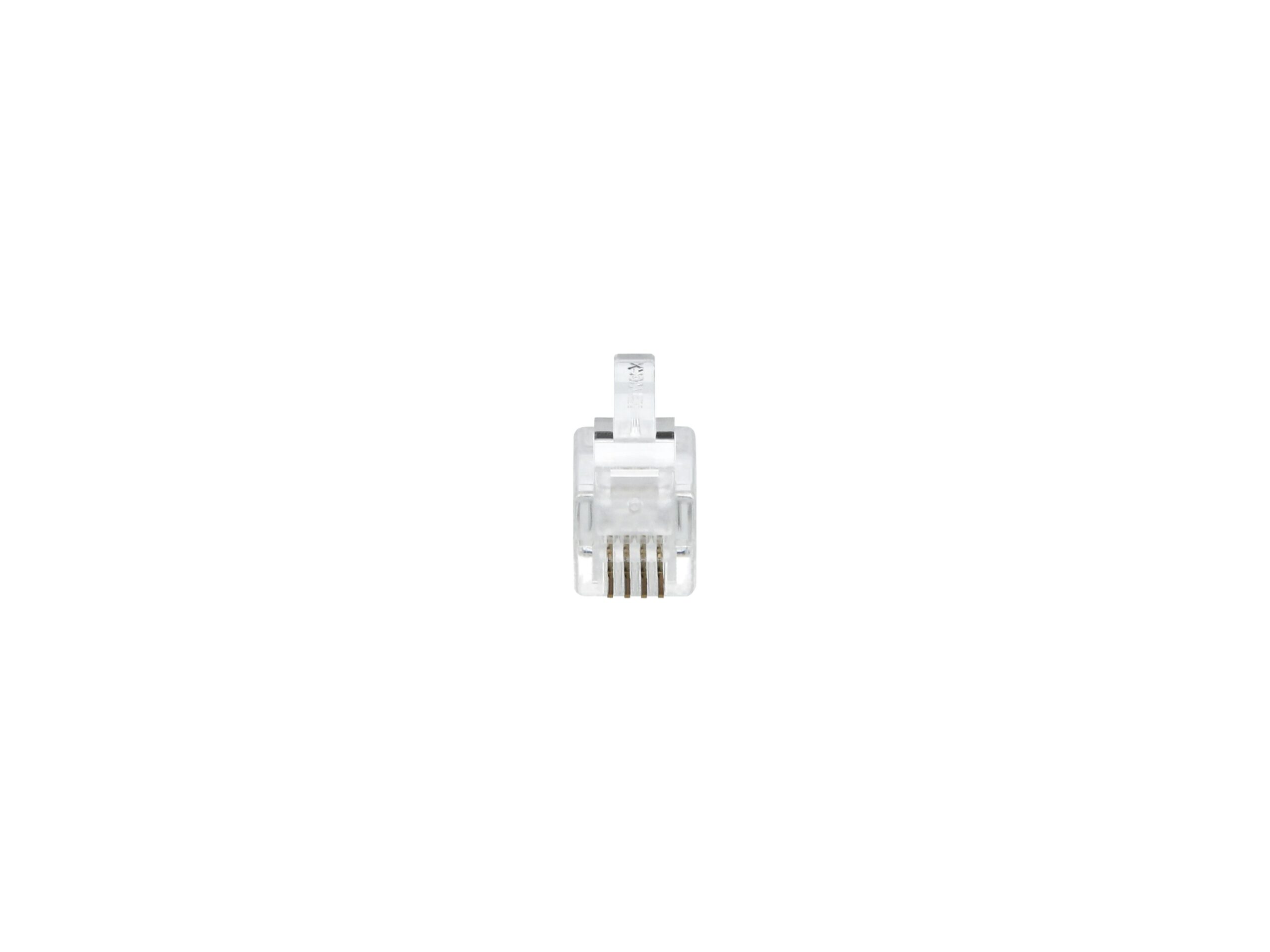 Connector Plug, RJ10 4P4C Crimp Plug Ends — 4-Pin Telephone Handset ...